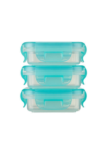 Preppin' Smart EZ Lock Plastic Container - 3 Pack/ Square – Chotobaby