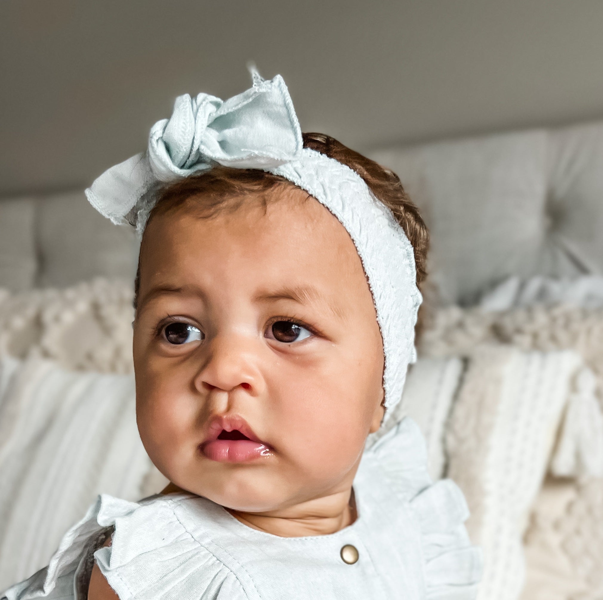 Organic Muslin Smocked Tie Headband – Chotobaby